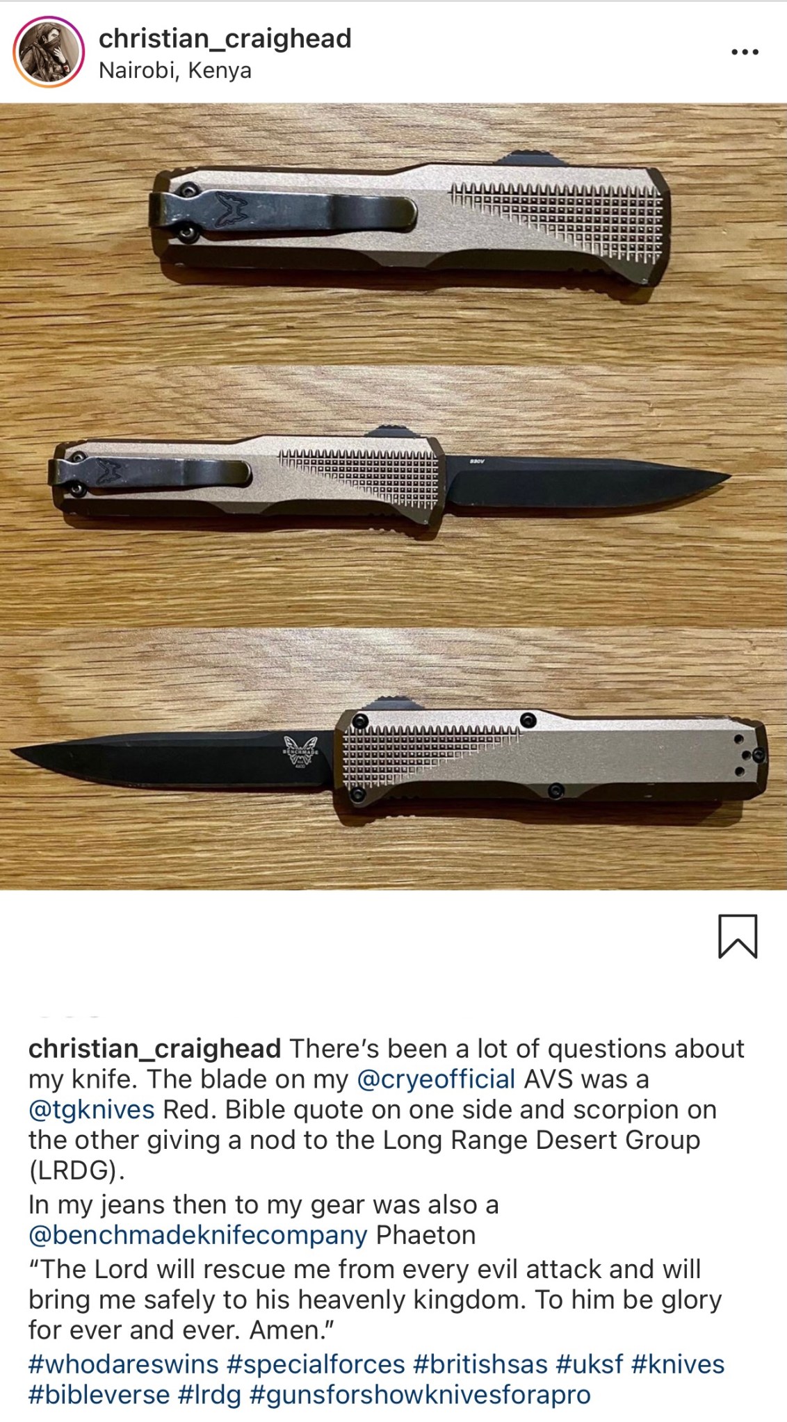 In The Wild: UKSF SAS Loadout – Christian Craighead / Obi Wan Nairobi ...
